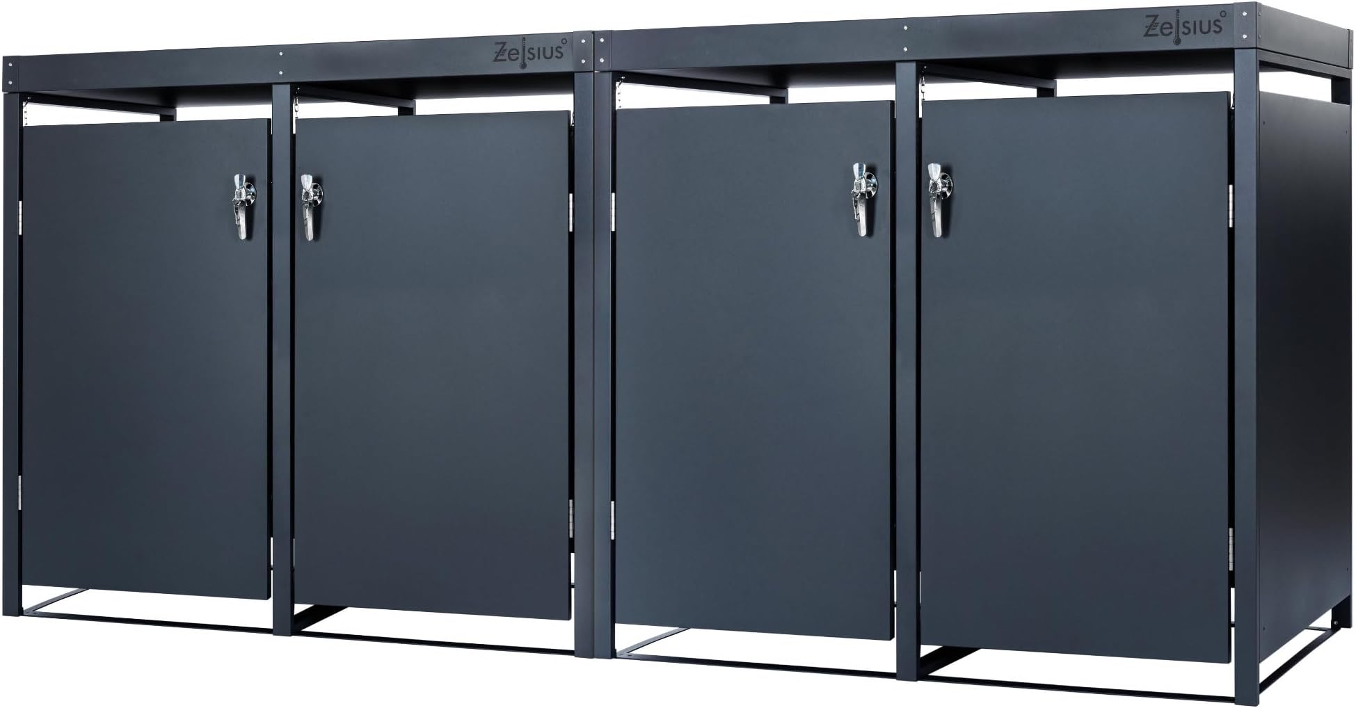 DEGAMO Mülltonnenbox 4-er Mülltonnenhaus KÖLN für 4X Tonnen 120 und 240 ...