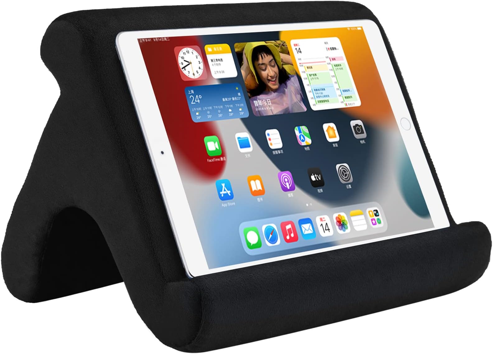 Amazon.com: Soft Tablet Stand Pillow with Pocket,Tablet Cushion Stand ...