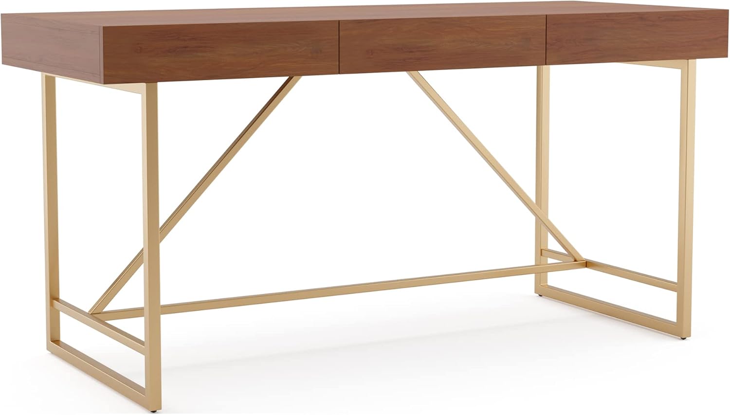 Amazon.com: HOMES: Inside + Out Lizon Modern 60 Inch Wood Desk with ...