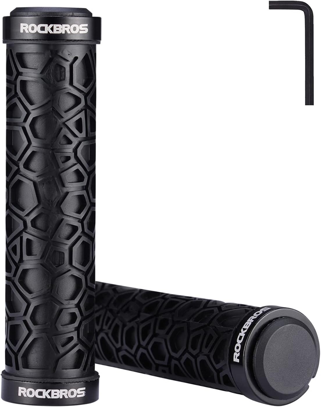 Amazon.com : ROCKBROS Bike Handlebar Grips Double Lock-on Bike Grips Non-Slip Bicycle Handlebar ...