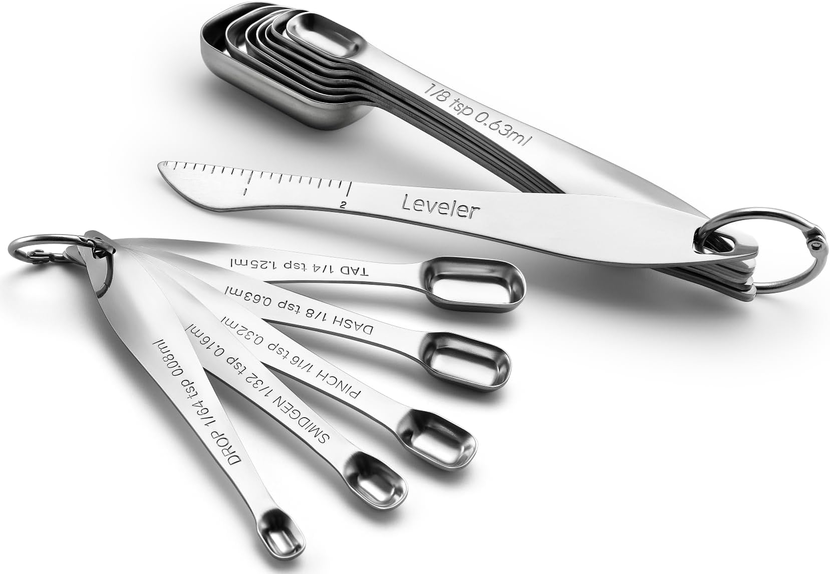 Amazon.com: Spring Chef Stainless Steel Measuring Cups and Spoons, Set ...