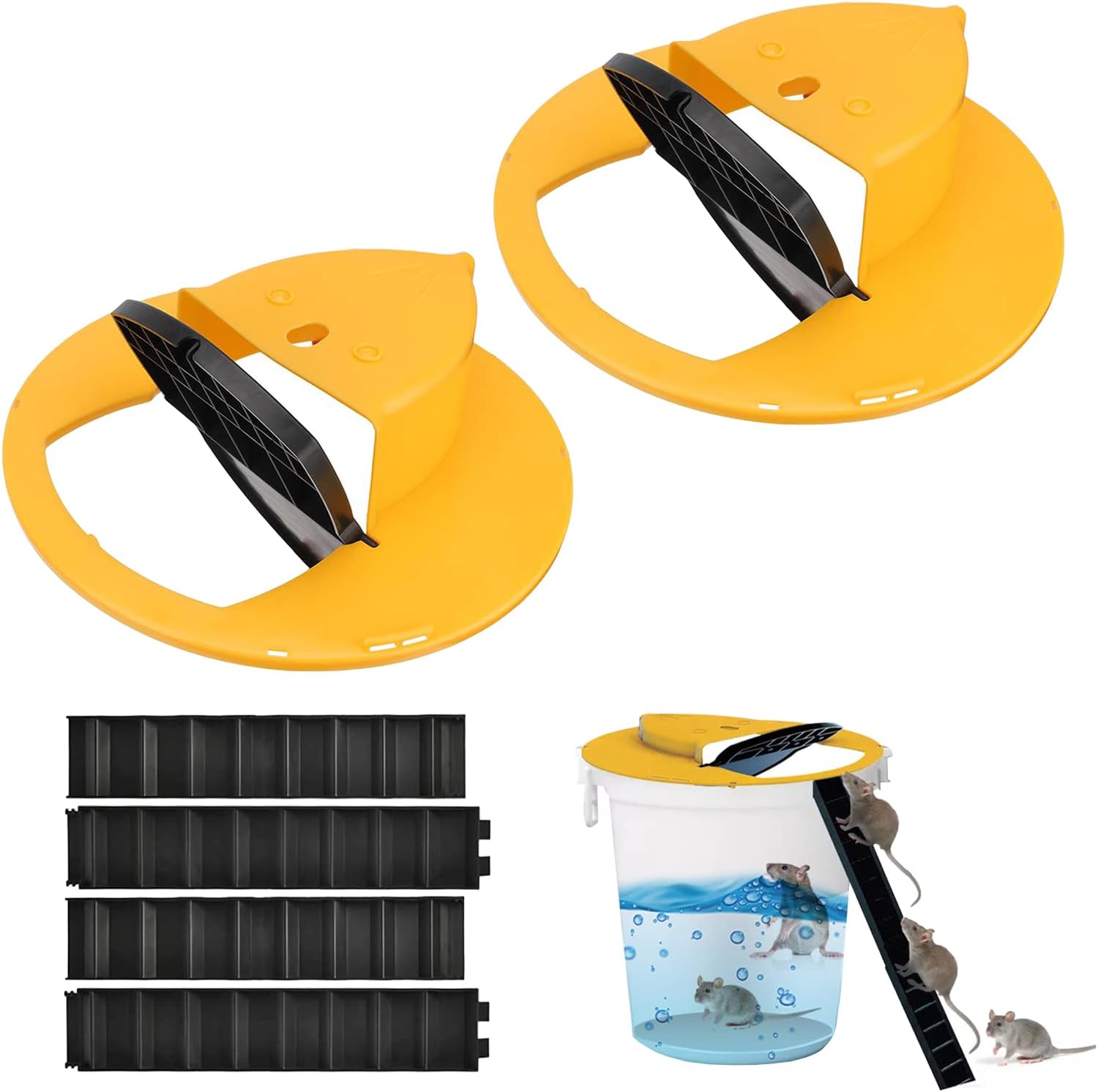 Mouse Trap Bucket, Auto-Reset Flip and Sliding Bucket Lid Mousetrap ...