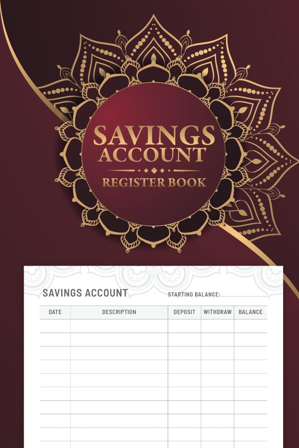 Amazon.com: Savings Account Register Book: Personal Finance Bank ...