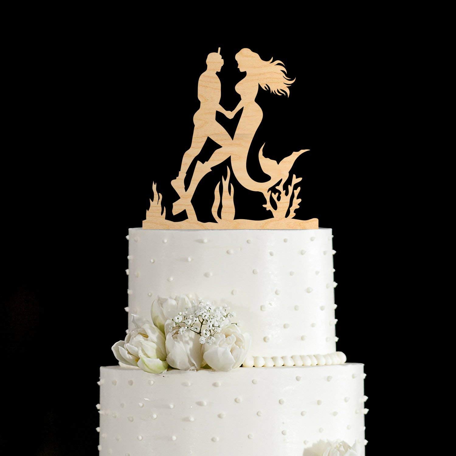 Buy Mermaid cake topper Diving cake topper mermaid wedding cake topper ...