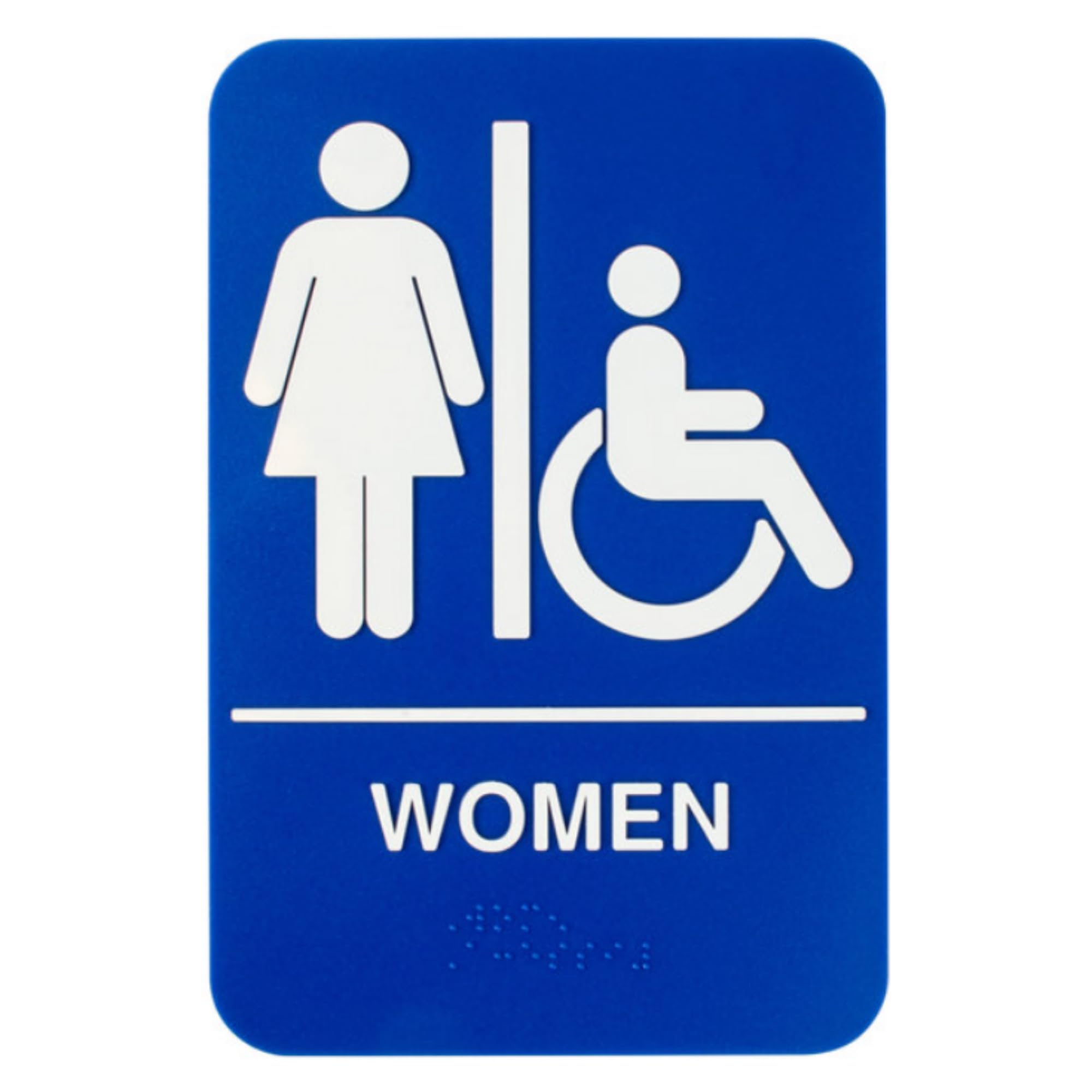 Amazon.com : ADA Handicap Women's Restroom Sign with Braille Sign w ...