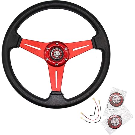 Amazon.com: RASTP Universal Racing Steering Wheel 13.8”/350mm 6 Bolts ...