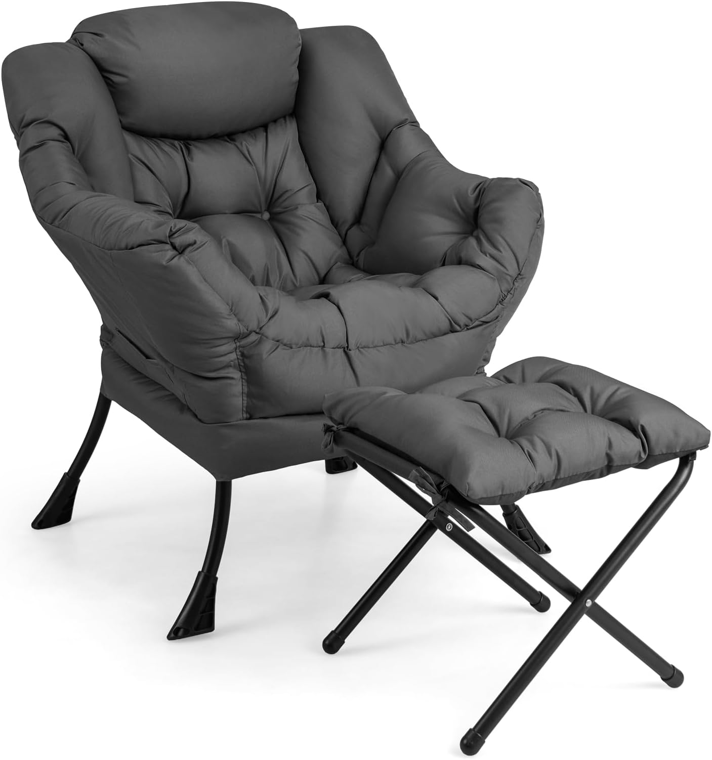 Amazon.com: Lazy Chair Modern Aluminum Lounge Reclining Armchair Sofa ...