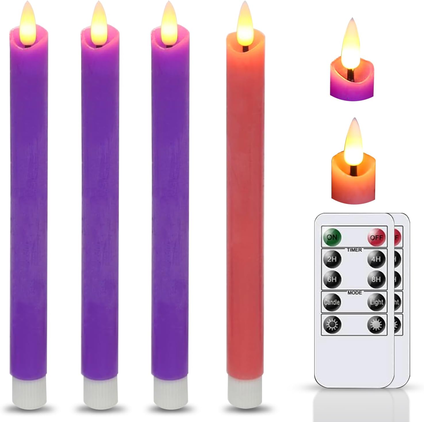 Amazon.com: 10 1/4" 4-Piece Led Advent Candle Set : Home & Kitchen