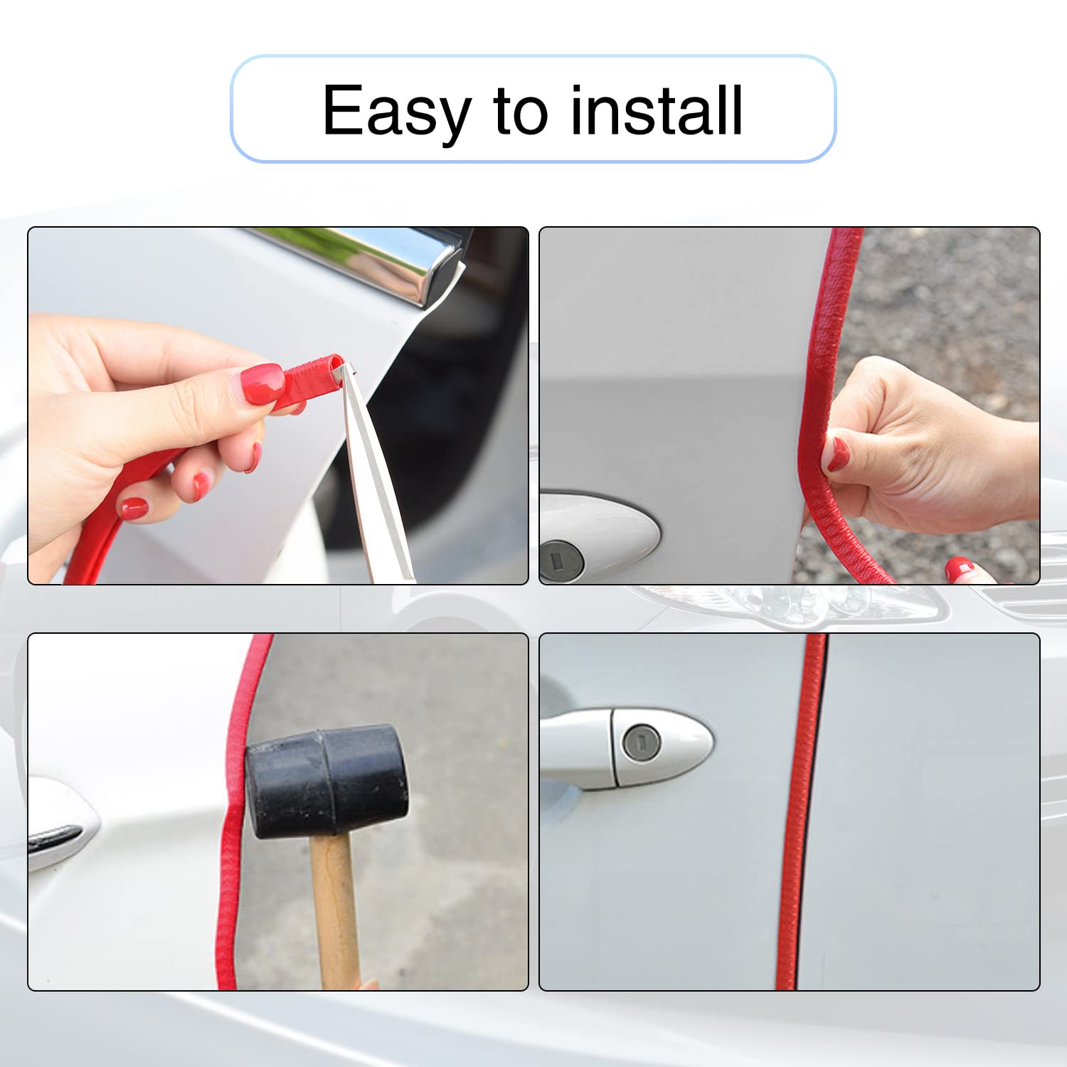Snapklik.com : Miytsya Car Door Edge Guards, Universal Rubber Seal ...