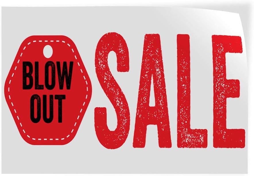 Amazon.com : Blow Out Sale #1 Indoor Store Sign Vinyl Decal Sticker 8 ...