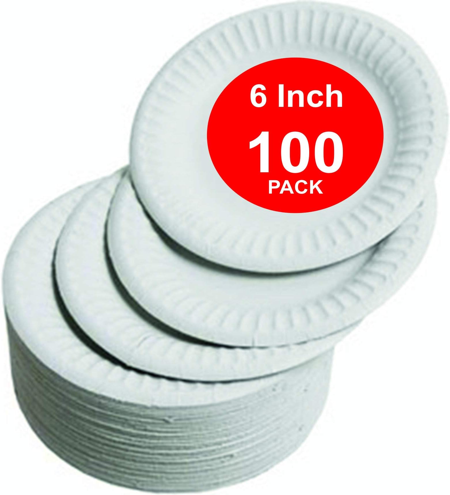 MaxxCore Paper Plates 7 inch - 100-Pack Disposable Plates - Heavy Duty ...