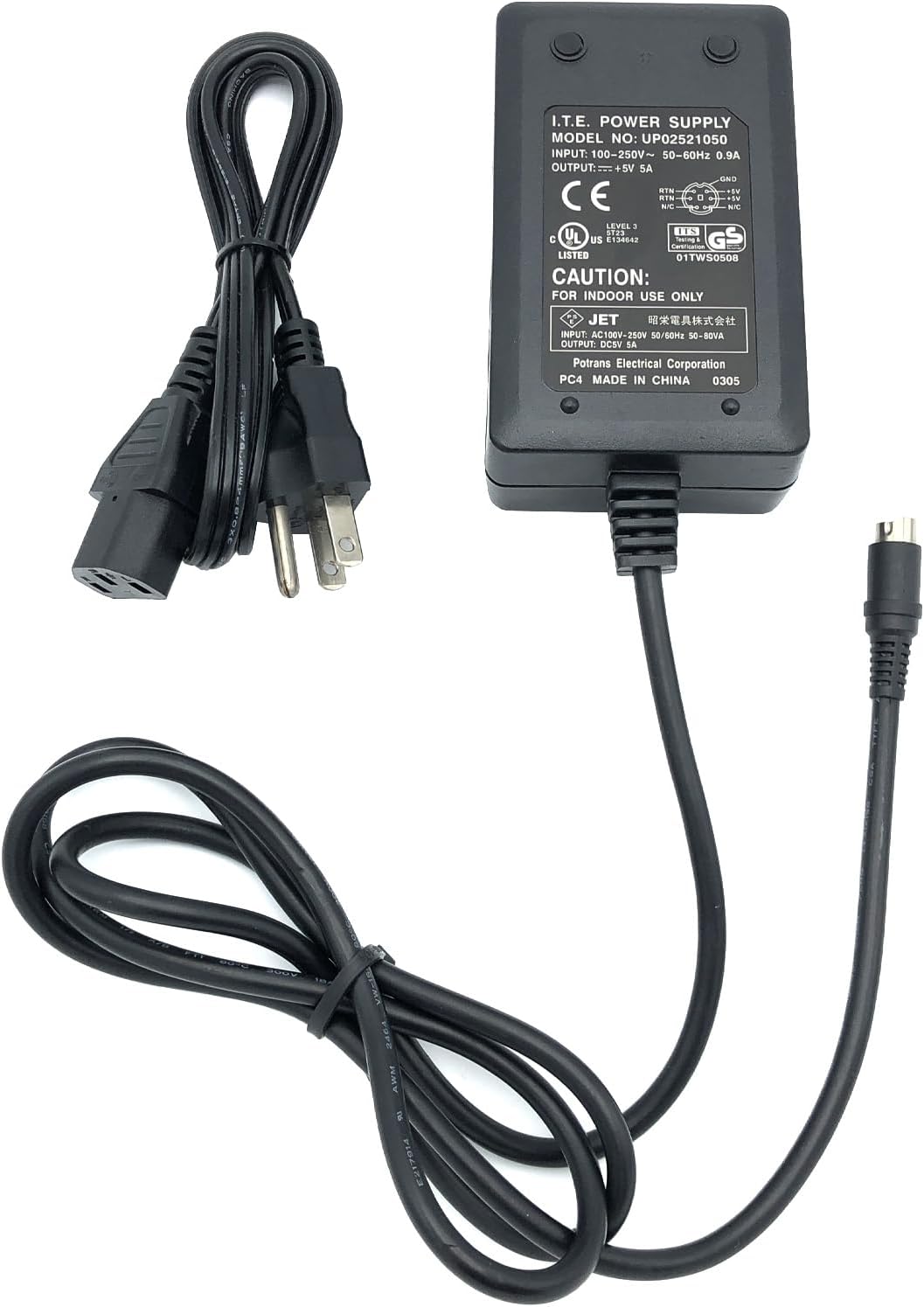 Amazon.com: Potrans UP02521050 AC Adapter 25W 5V 5A 6-Pin Power Supply ...