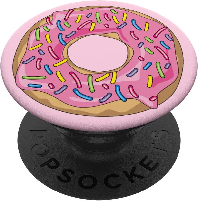 Amazon.com: Grip Donut Design - Pink Donut On Black Grip : Cell Phones ...