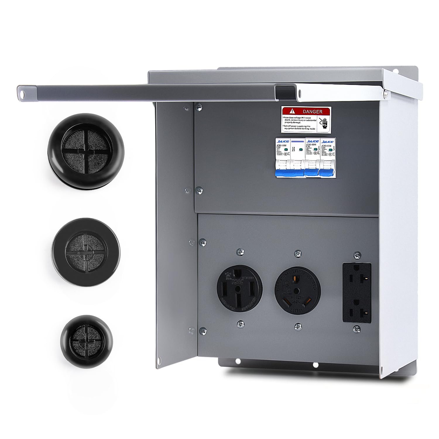Buy knoweasyRV Power Outlet Panel: Weatherproof Electrical Box with 20 ...