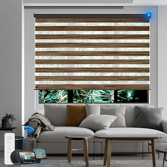 Amazon.com: Blindify Motorized Zebra Blinds with Remote Smart Blind ...