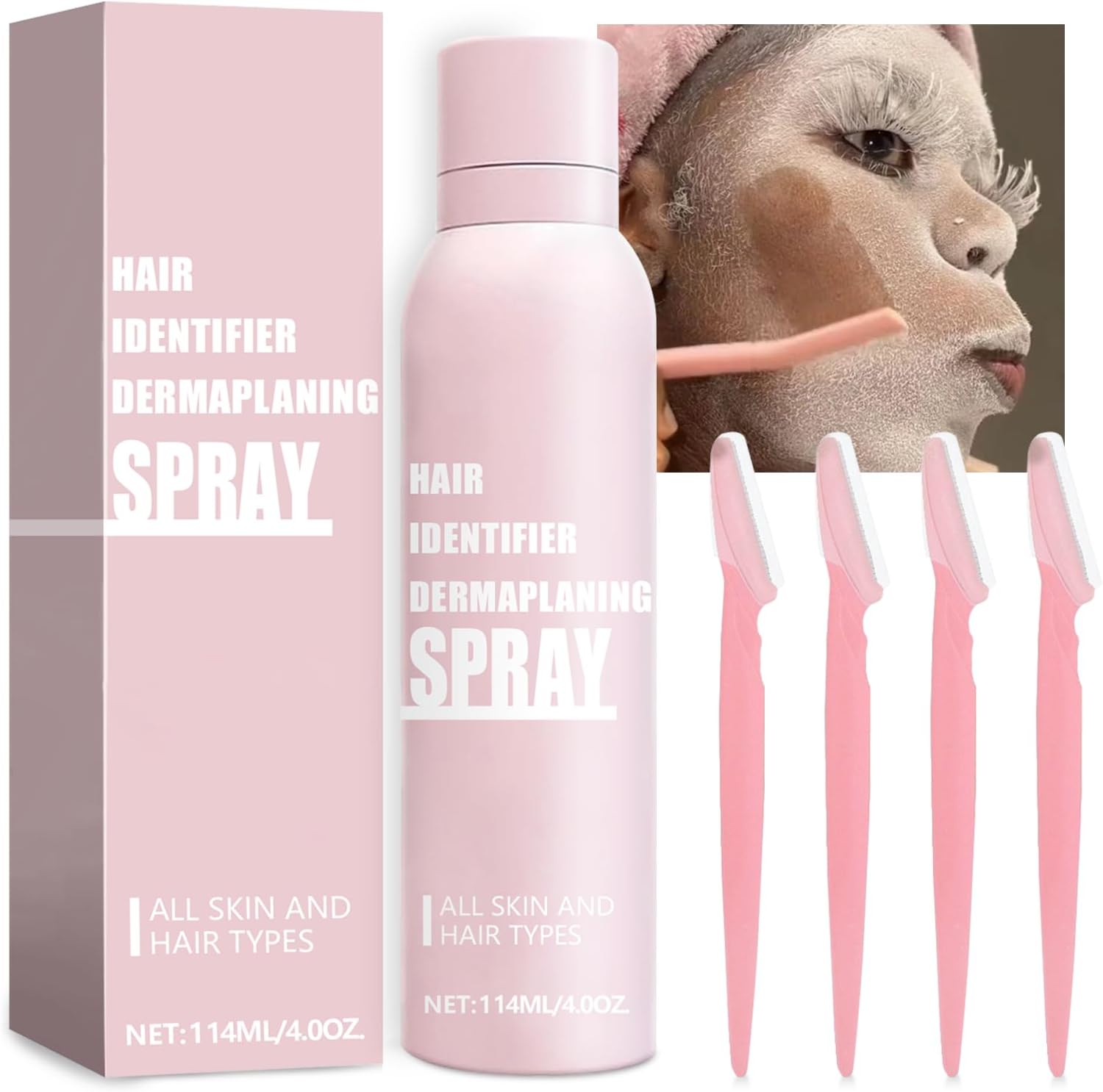 Amazon.com: Hair Identifier Spray for Face Shaving, Skin Face Hair ...