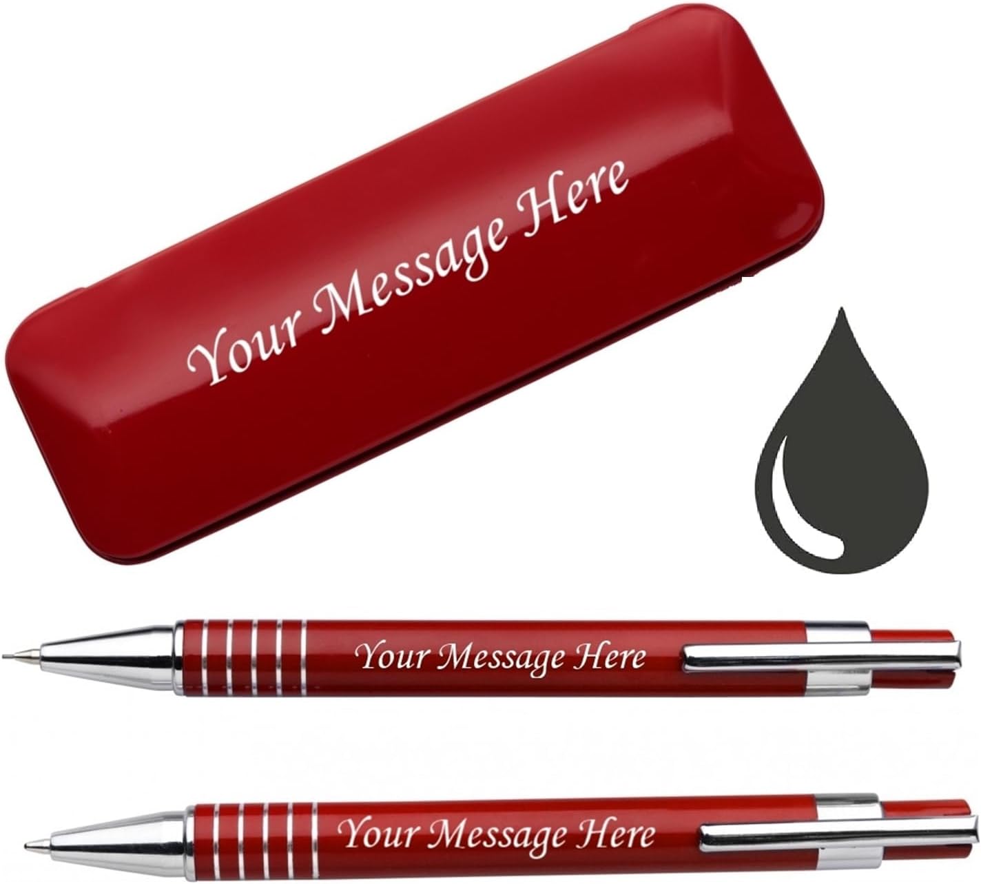 2x Personalised Deep/Laser Engraved Aluminium Dublin Pen And Mechanical ...