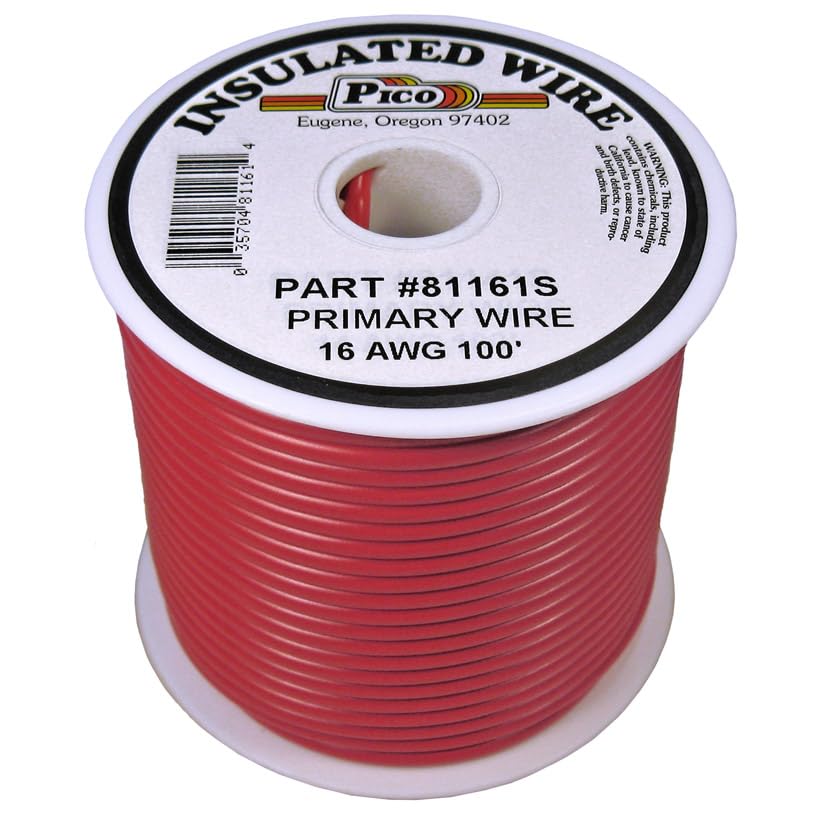 Amazon.com: Pico Wiring Accessories 81161S Primary Wire - 16 AWG, Red ...