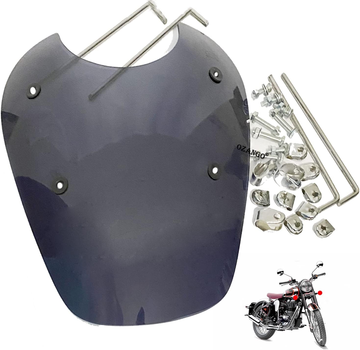 Ozango Bike Plastic Windscreen Visor Front Windshield Wind Deflectors ...