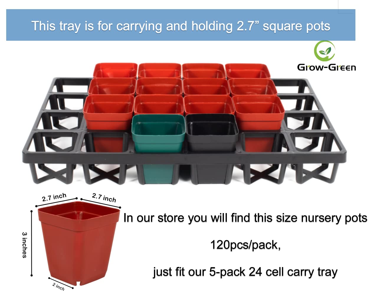Snapklik.com : RooTrimmer 5 Pack Flowerpot Moving Tray For Pots
