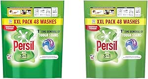 Persil Bio 3 in 1 Washing Capsules 48 washes (Pack of 2) : Amazon.co.uk ...