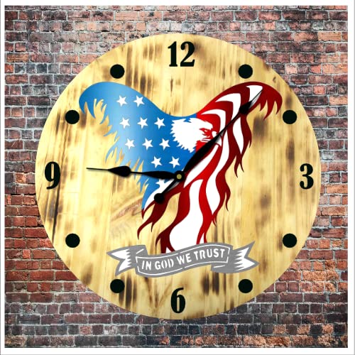 Amazon.com: In GOD We Trust Barrel Look Wood - 18 Inch Real Wood Wall ...
