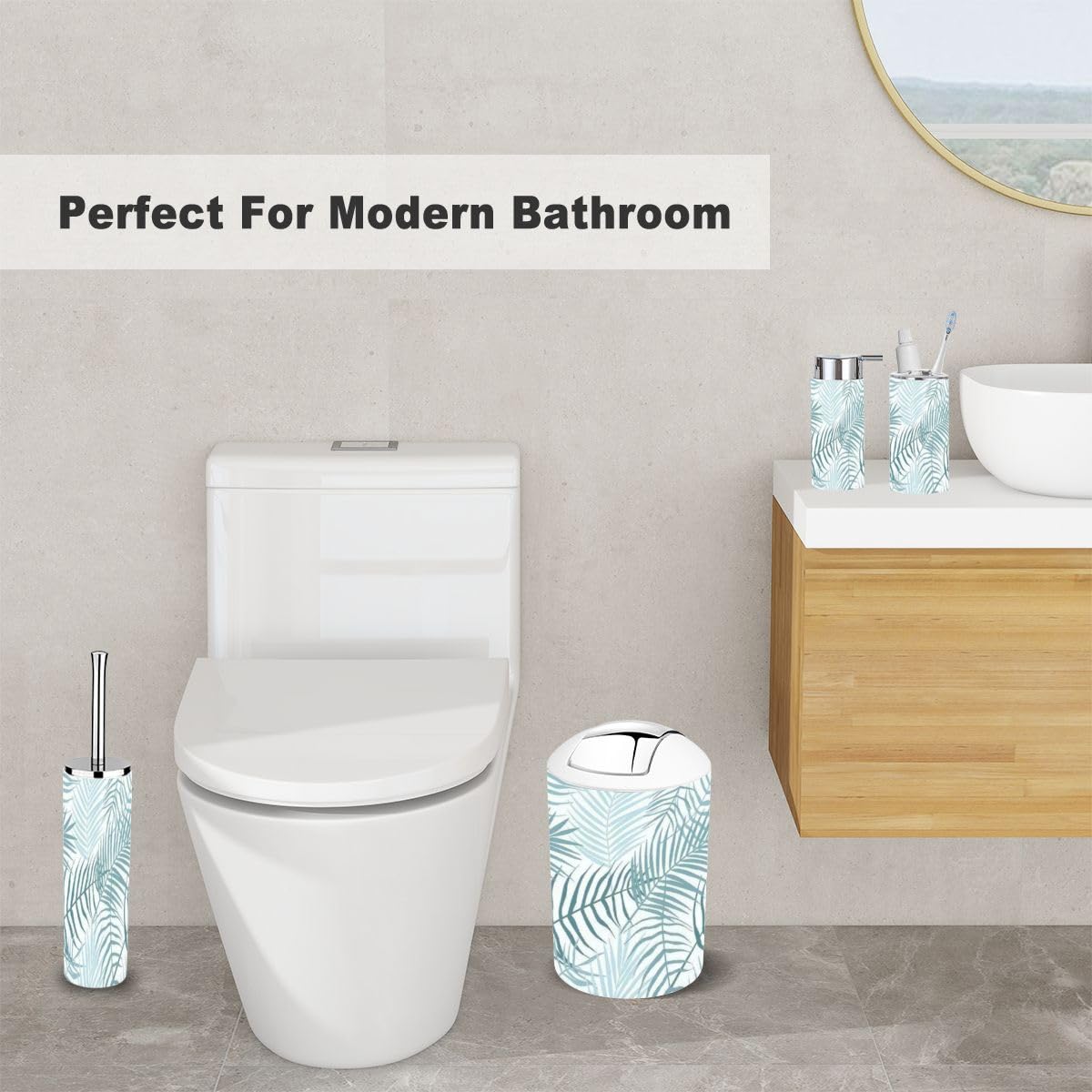 Palm Tree Bath Accessory Sets