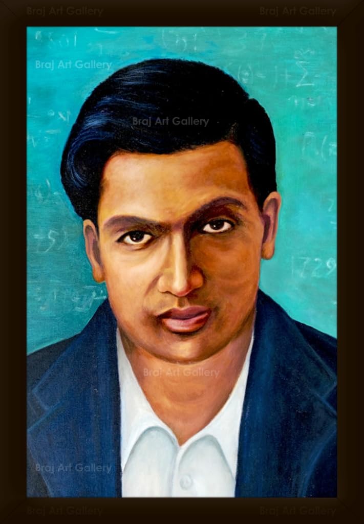 Braj Art Gallery Srinivasa Ramanujan Mathematician Portrait Painting ...