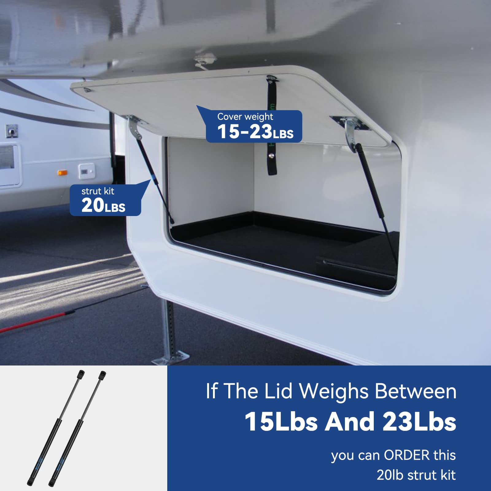 Snapklik.com : ARANA C16-08568 20 Inch 20 Lbs Gas Lift Struts 20 Spring ...