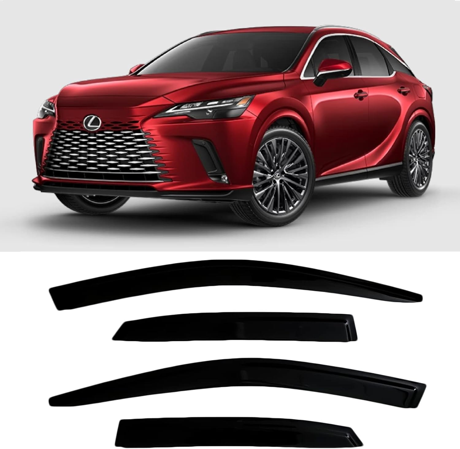 2023-2025 Tape-On Side Window Visor Deflectors Compatible with Lexus RX ...