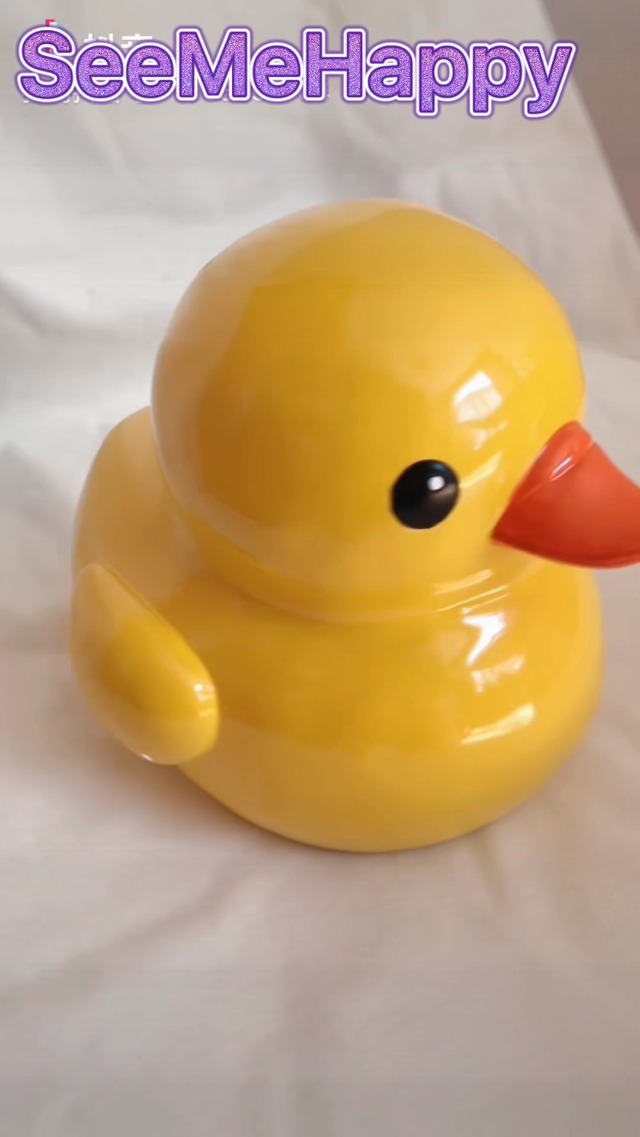 Watch Glossy Ceramic Yellow Duck Piggy Bank on Amazon Live