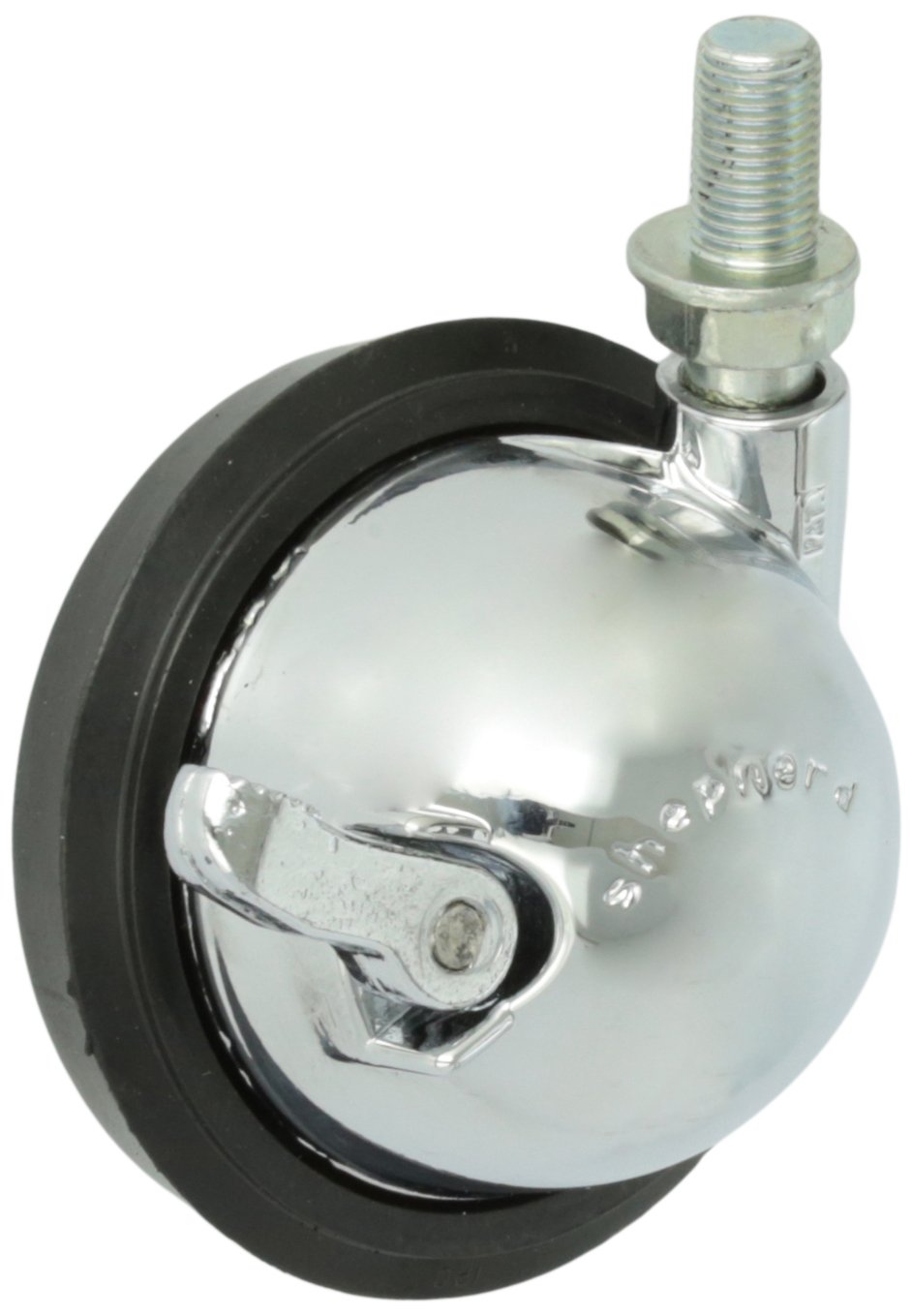 Shepherd Saturn Series 3" Diameter Rubber Wheel Swivel Ball Caster with ...