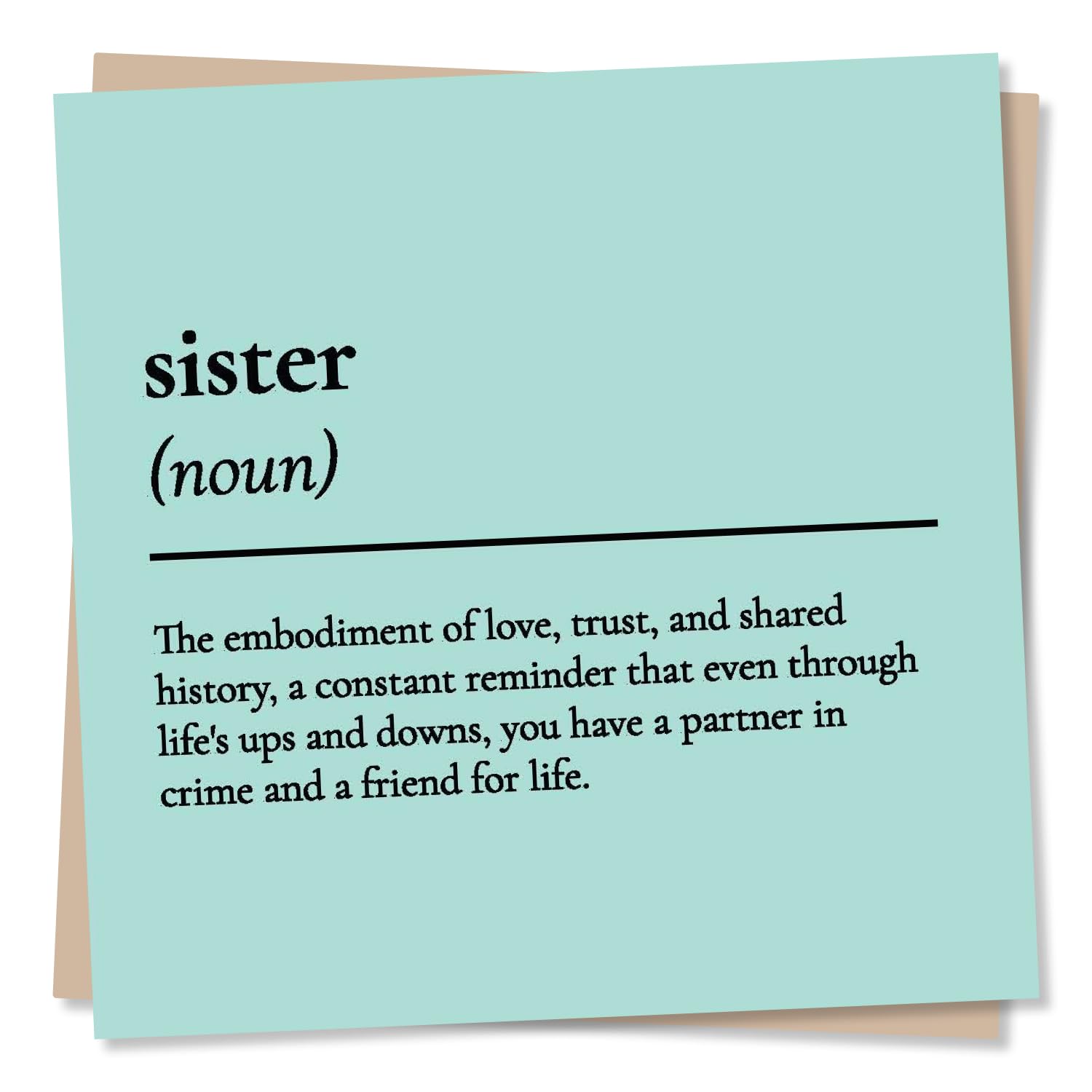 Beautiful Sister Birthday Noun Card - Sincere Greetings Card For A Special Sister or Best Friend ...