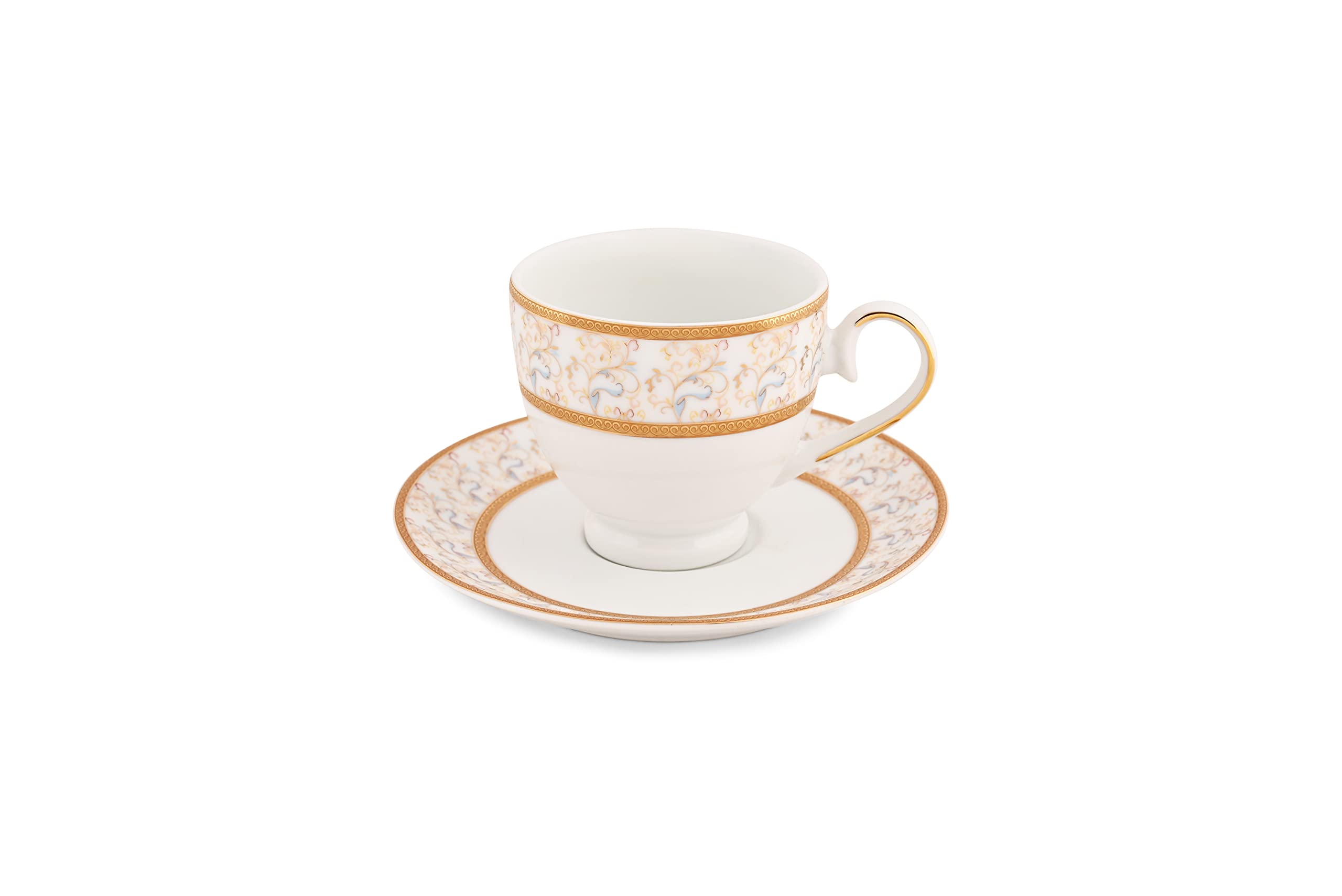 Buy Hitkari Potteries - Cups & Saucer Set for 6 for Morning & Evening ...