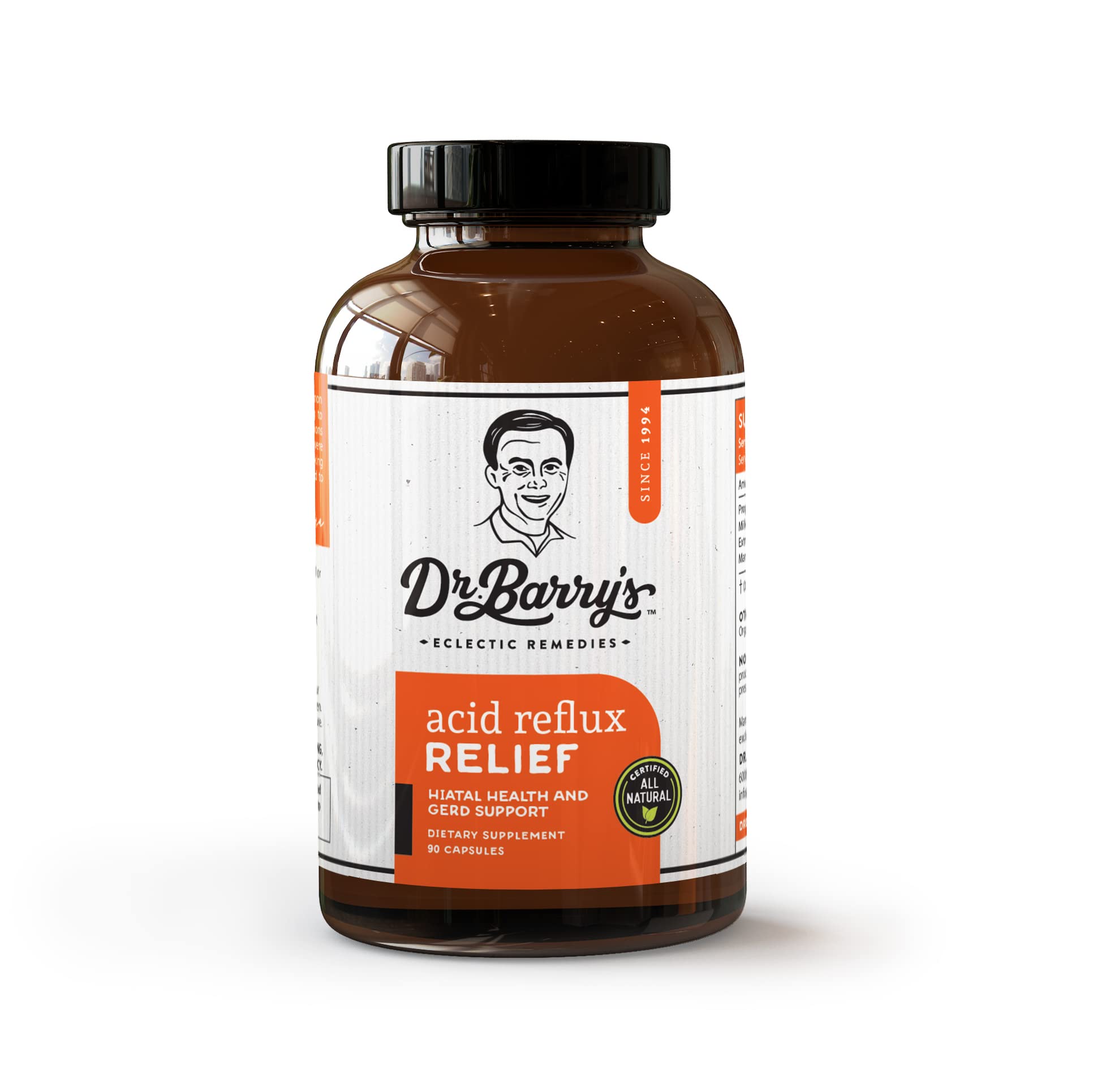 Buy Dr. Barry's Natural Acid Reflux Relief, Hiatal Digestive Health ...