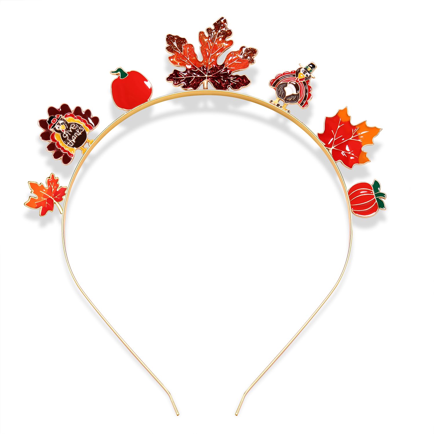 Amazon.com: boderier Thanksgiving Headband Fall Maple Leaf Turkey ...