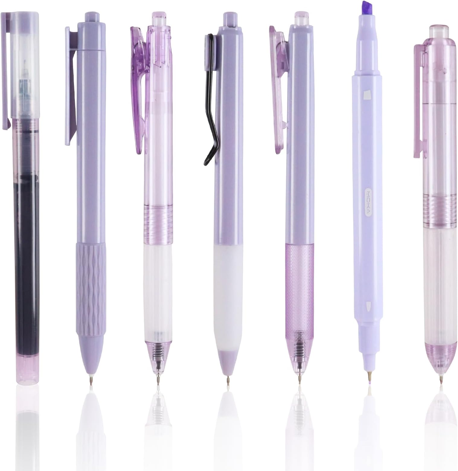 Amazon.com: ROPCIA 6 Pcs Gel Ink Pens & 1 Pcs Highlighters, Fine Point ...