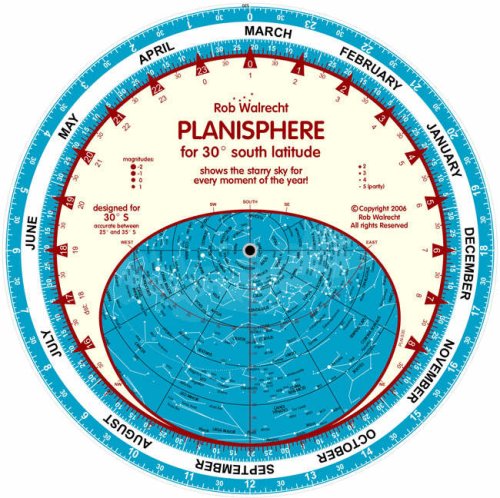 Planisphere 30 Degrees S (English Planispheres): 9789080324367: Amazon ...