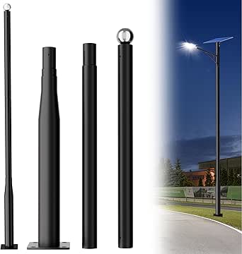 Luzhongbao Street Light Pole 10ft, Adjustable Outdoor Light Pole for ...