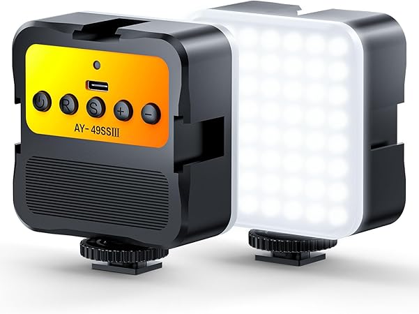 Amazon.com: Cold Shoe Camera Light: Color LED Video Light- 3200K-5600K ...