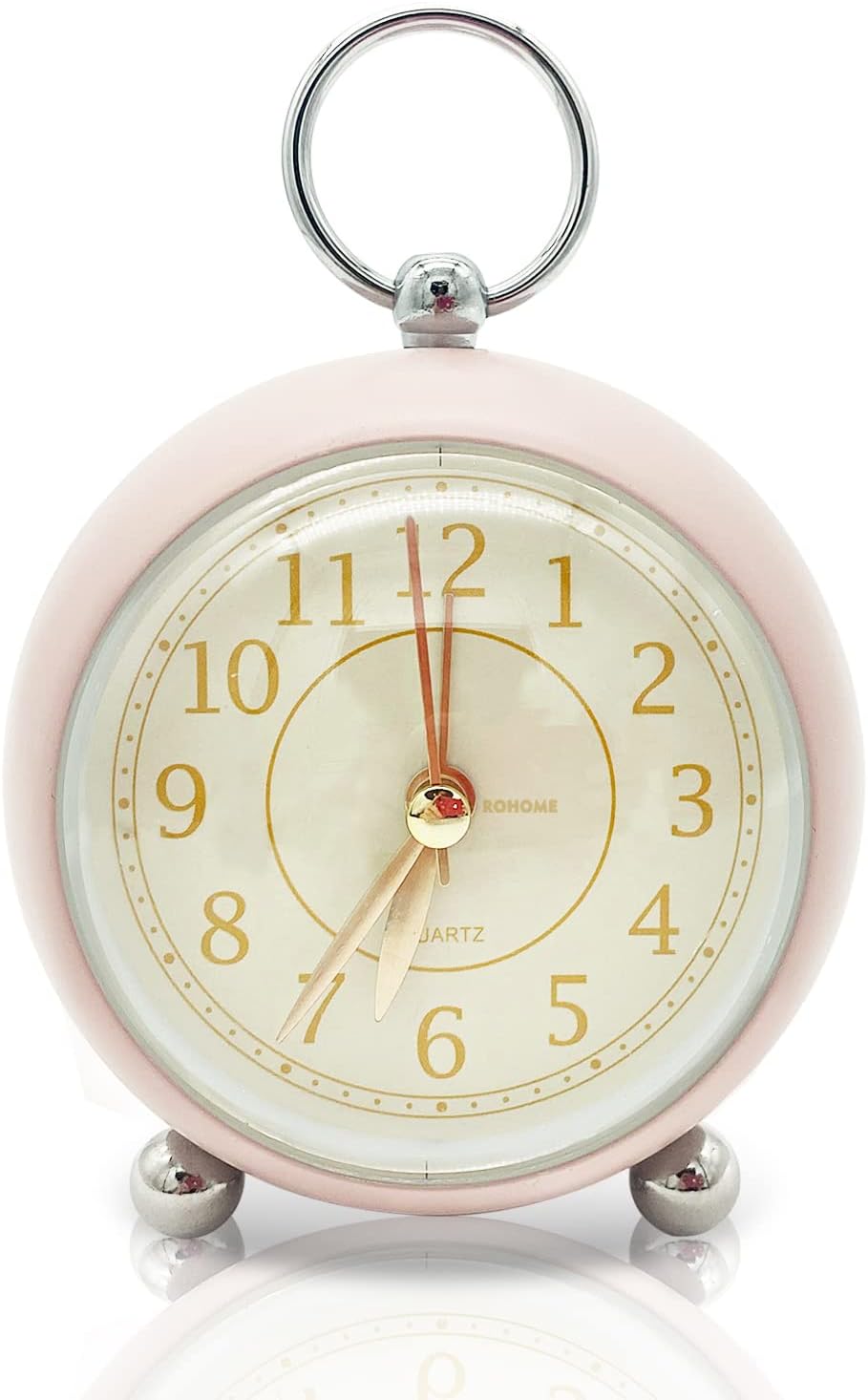 Amazon.com: Analog Alarm Clock, 4 inch Super Silent Non Ticking Small ...