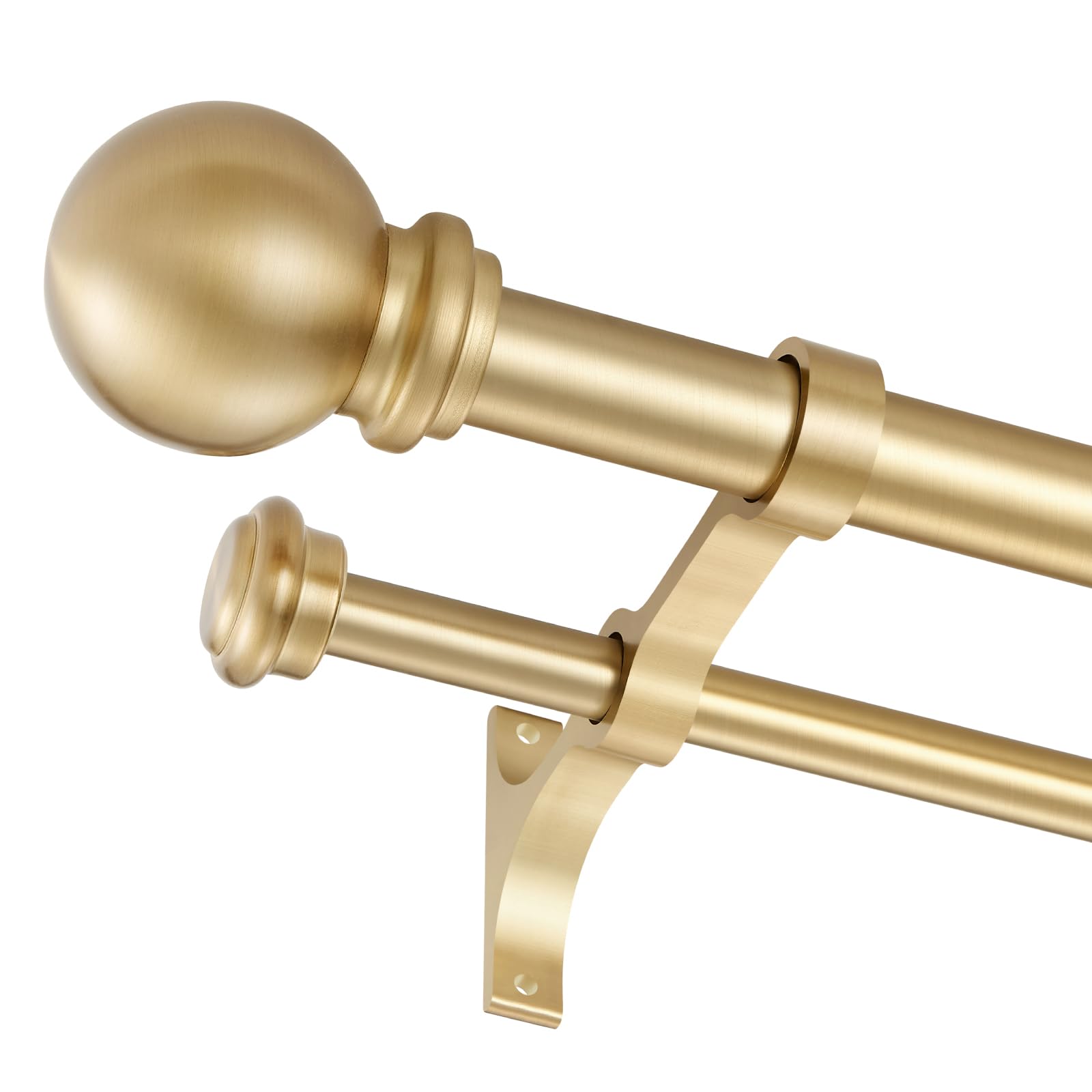 Snapklik.com : Double Curtain Rod, Adjustable 1 Inch Double Drapery Rod ...