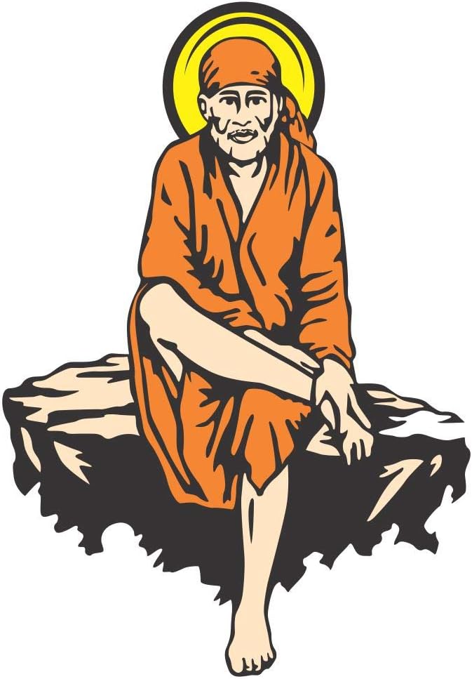 Buy StickMe 'Sai Baba of Shirdi Wall Sticker' -SM278 (Multi Colour ...