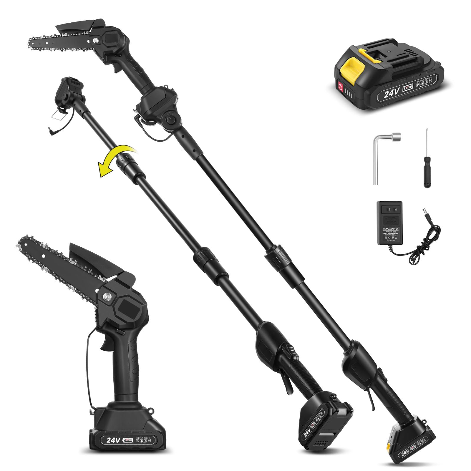 Amazon.com: Pole Saws for Tree Trimming, 2-in-1 Electric Cordless Pole ...