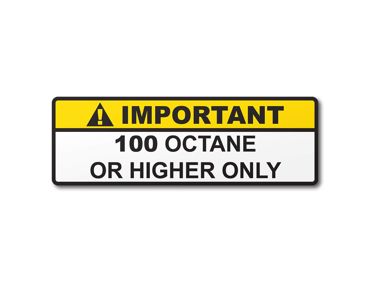 Buy 100 Octane or Higher oline Fuel Tank Printed Warning Label Sticker ...