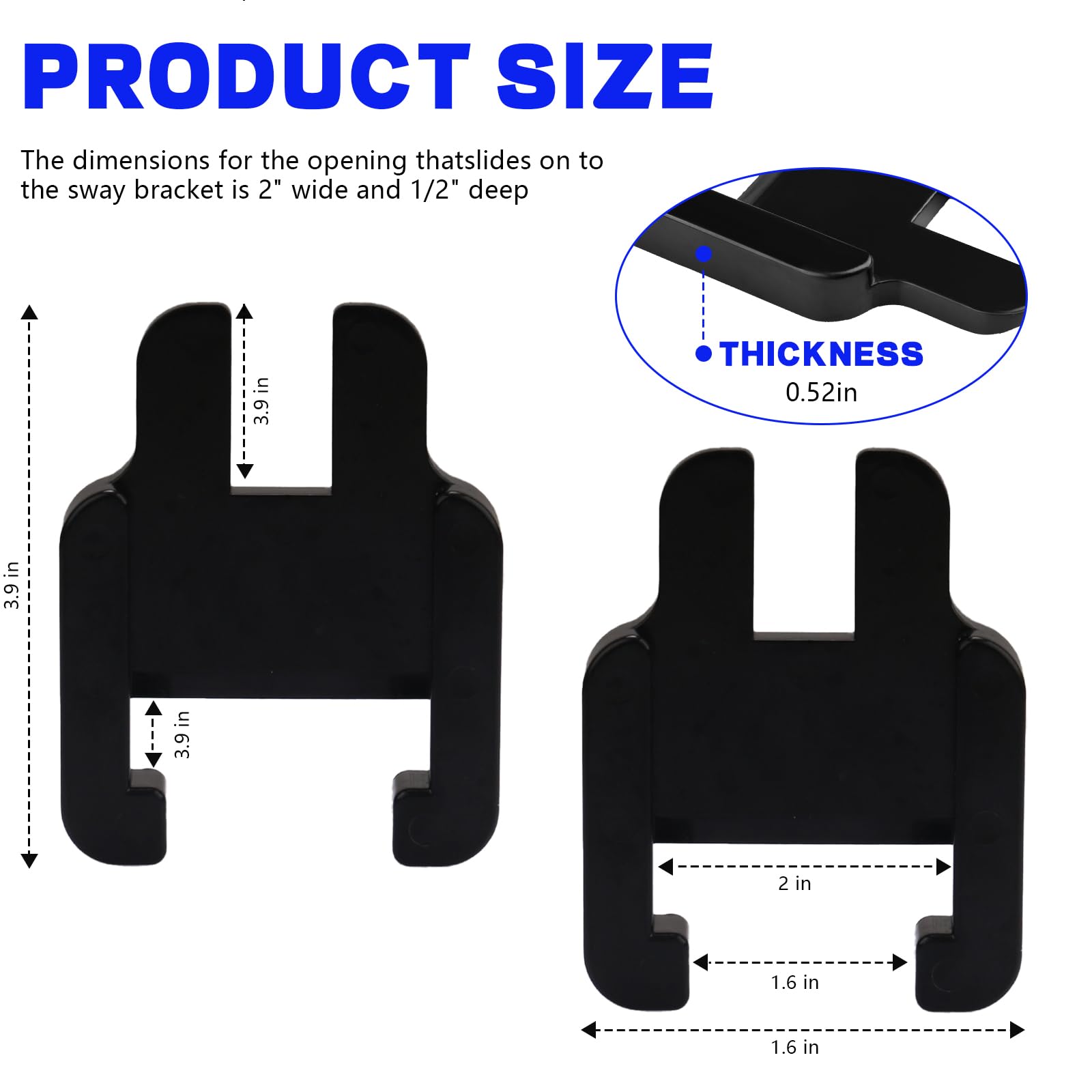 Snapklik.com : Ahuliao Trailer Sway Hitch Bracket Jacket, Weight ...