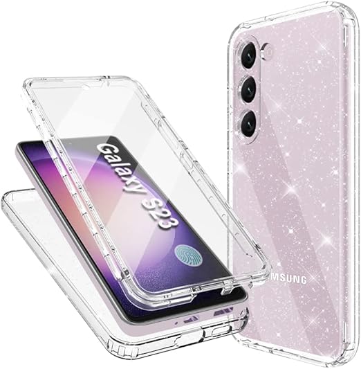 Mosoris Cover per Samsung Galaxy S23 5G, Glitter Silicone Antiurto 360 ...