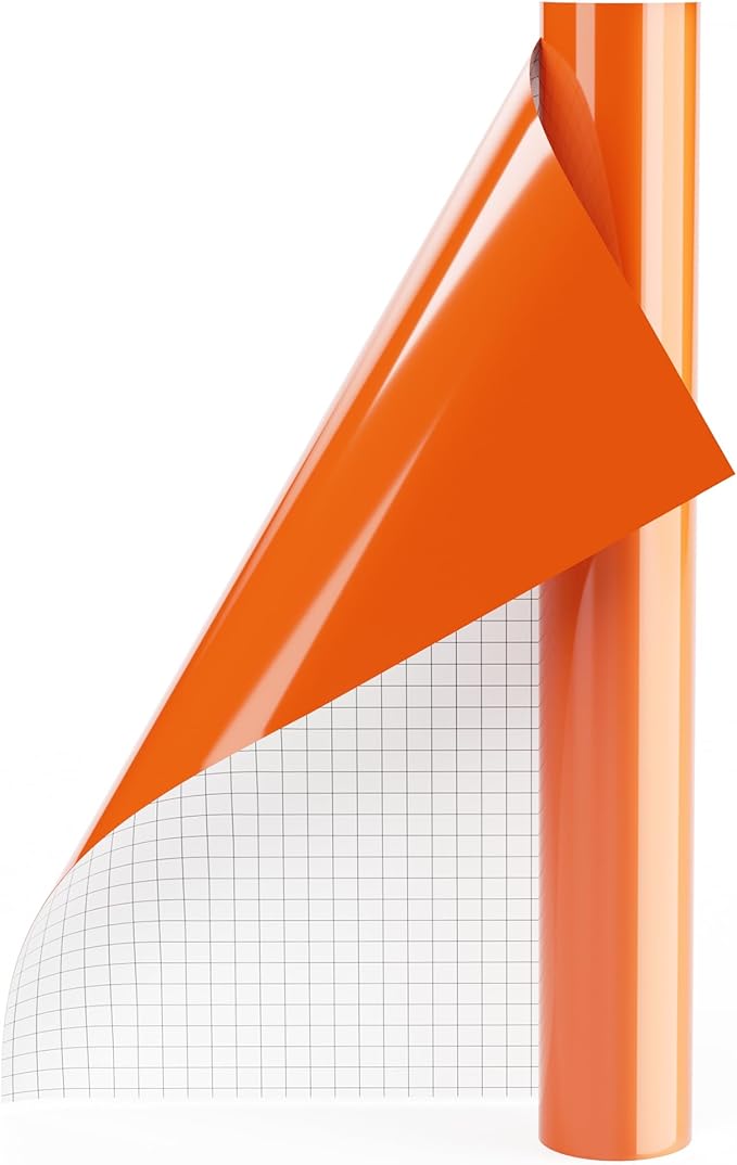 Amazon.com: Hisiu Orange 12" x6FT Glossy Orange Vinyl Roll for Cricut ...