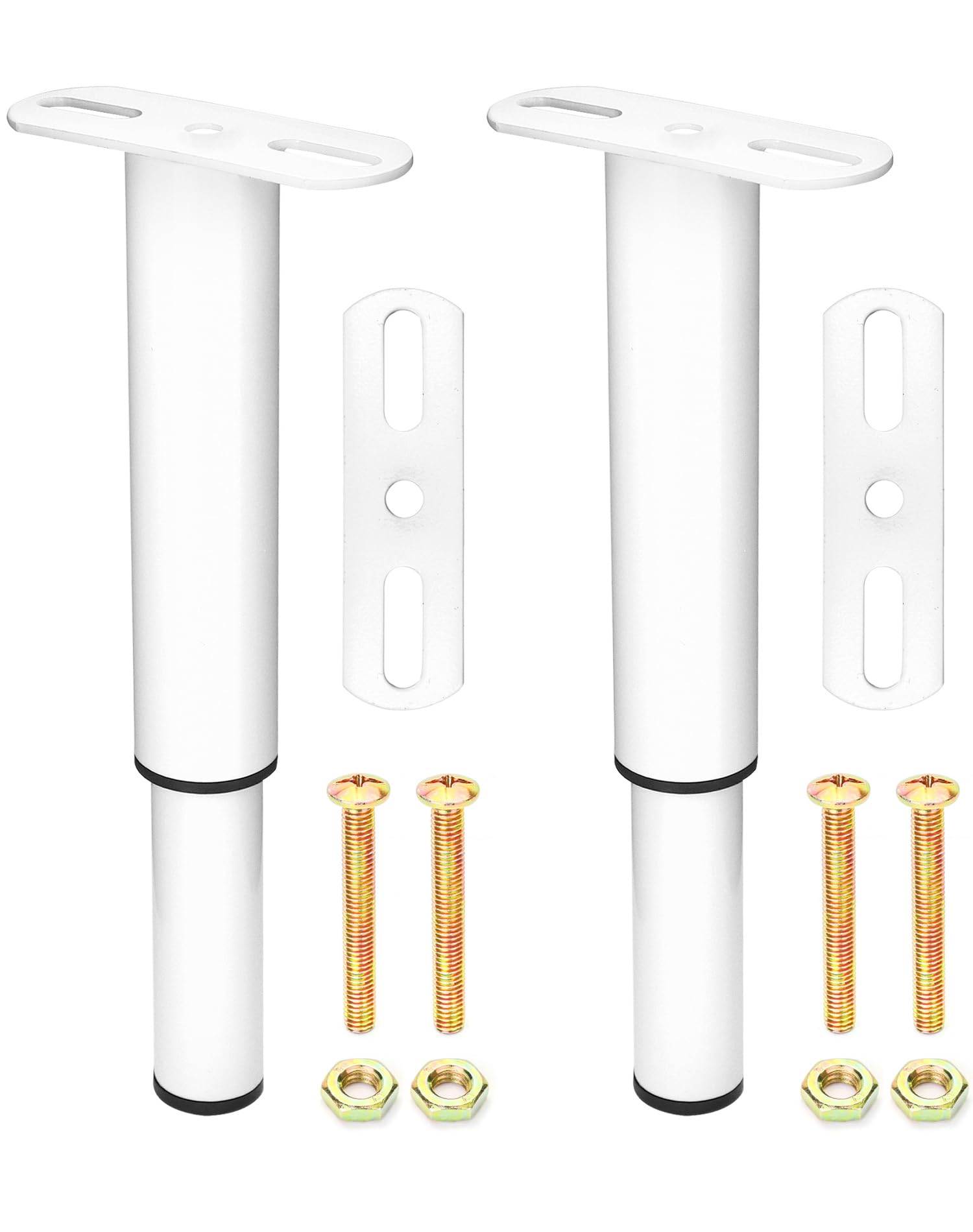 Amazon.com: QWORK Adjustable Bed Legs, 2 Pack Heavy Duty Metal ...