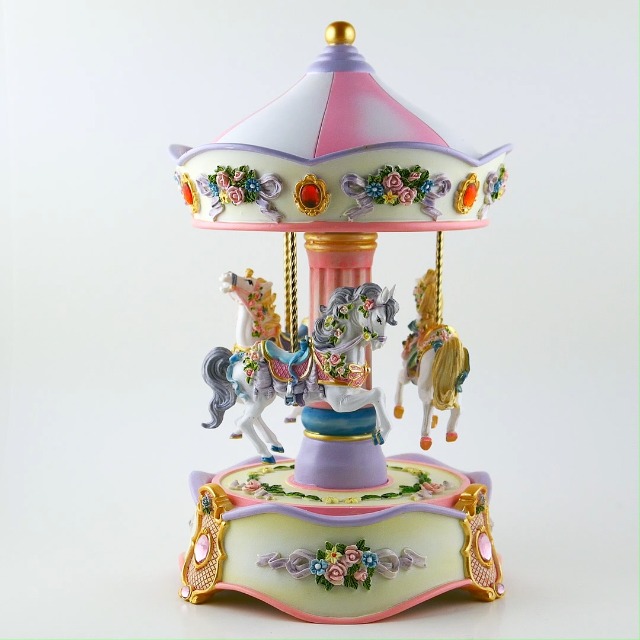 Watch Classic Carousel-pink with 3 horses on Amazon Live